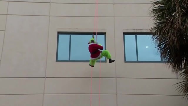 Santa and the Grinch join FLFR tactical teams rappelling down Broward ...