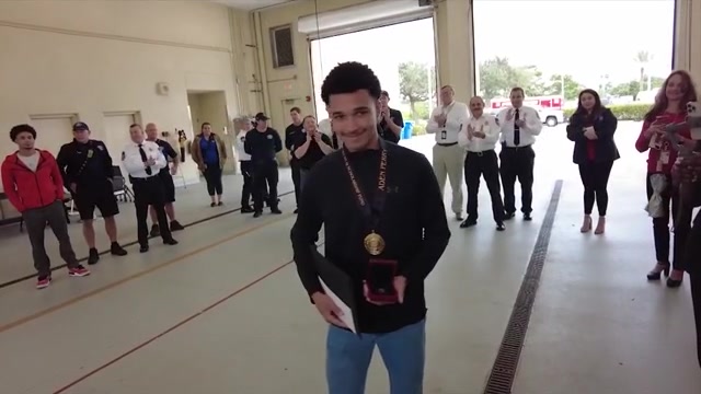 Teen hero rewarded with scholarship after rescue at Boynton Beach Inlet ...