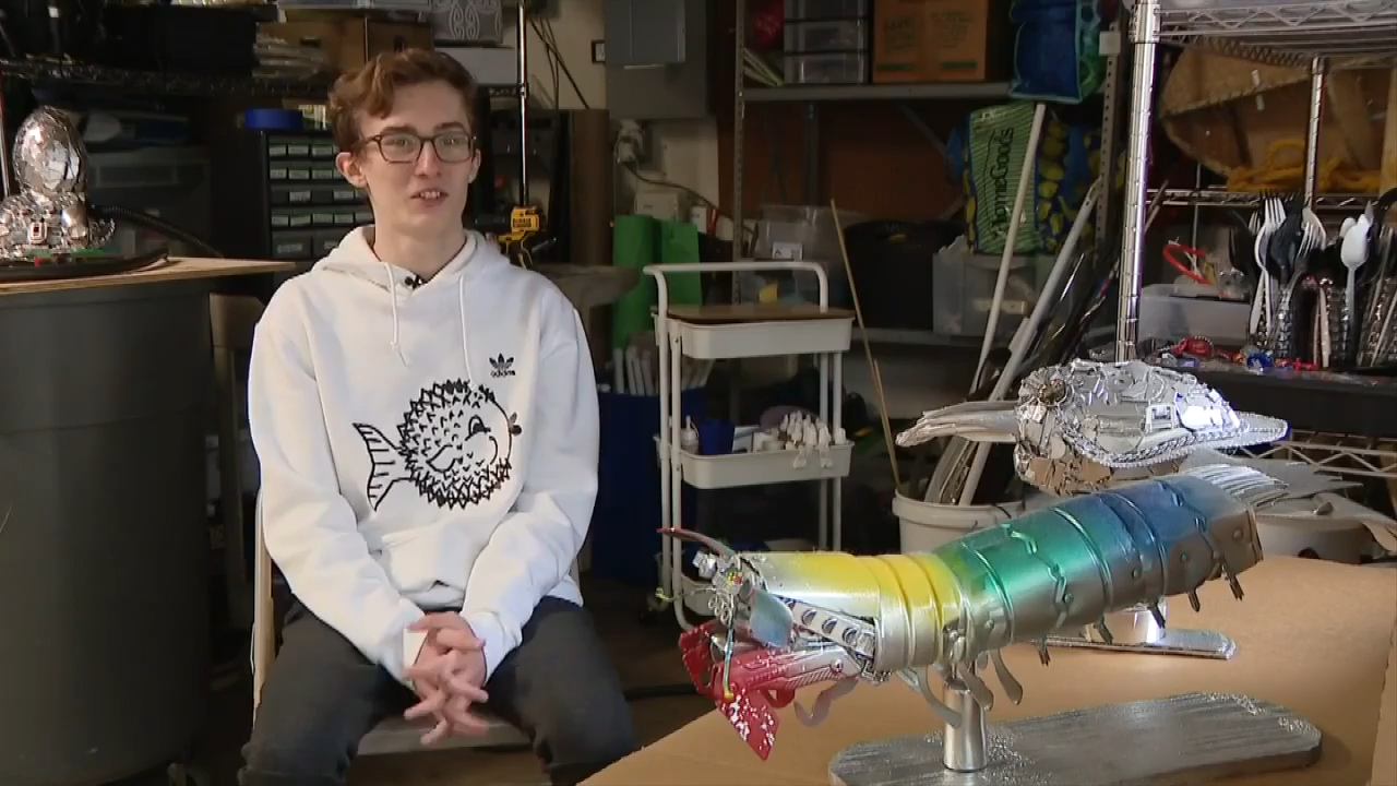 Florida teen transforms trash into art for ocean conservation - WSVN ...