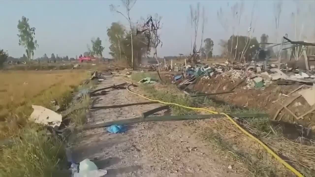 Officials in Thailand say an explosion at a rural fireworks factory has ... Officials in Thailand say an explosion at a rural fireworks factory has ...