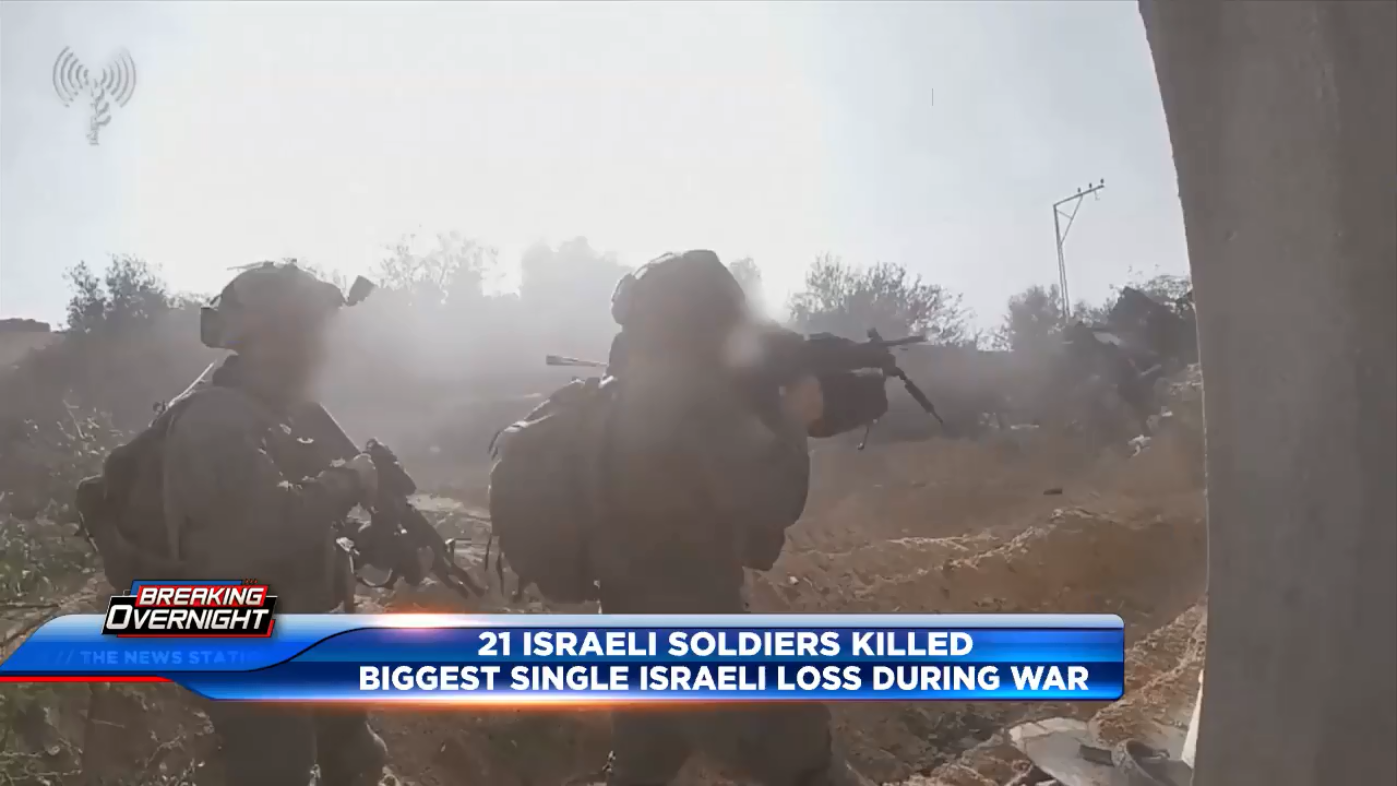 21 soldiers are killed in the deadliest single attack on Israeli forces ...