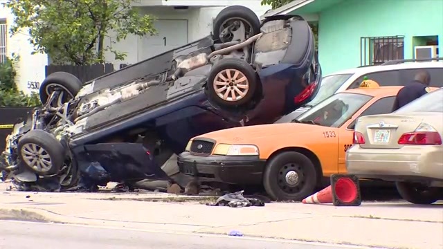 Driver critical after rollover wreck near Miami apartments - WSVN 7News | Miami News, Weather ...