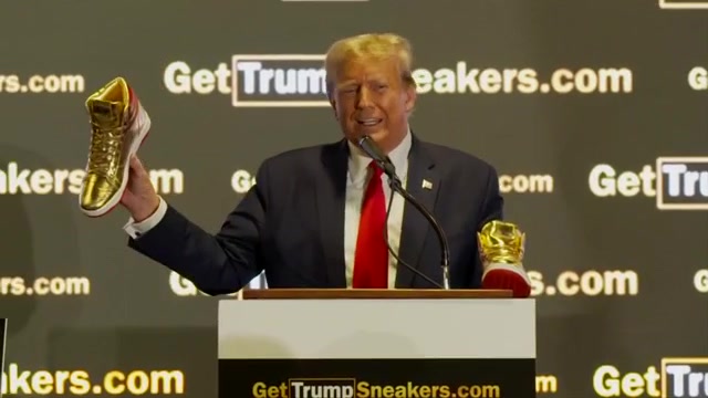 Trump hawks $399 branded shoes at ‘Sneaker Con,’ a day after a $355 ...