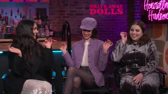 ‘Drive-Away Dolls’ stars Qualley, Viswanathan and Feldstein dish on ...