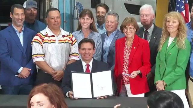 DeSantis stops in Davie to sign bill that will fund environmental ...