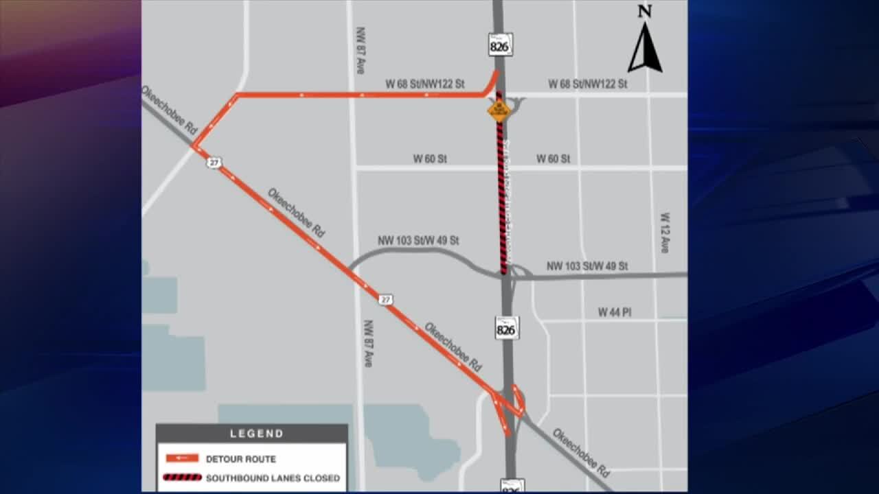 Palmetto Expressway southbound lanes to close overnight for expansion ...