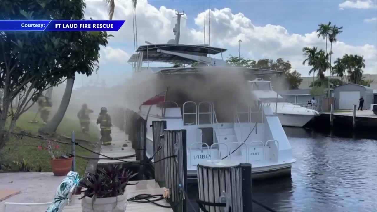Crews extinguish fire on yacht in Fort Lauderdale - WSVN 7News | Miami ... Crews extinguish fire on yacht in Fort Lauderdale - WSVN 7News | Miami ...