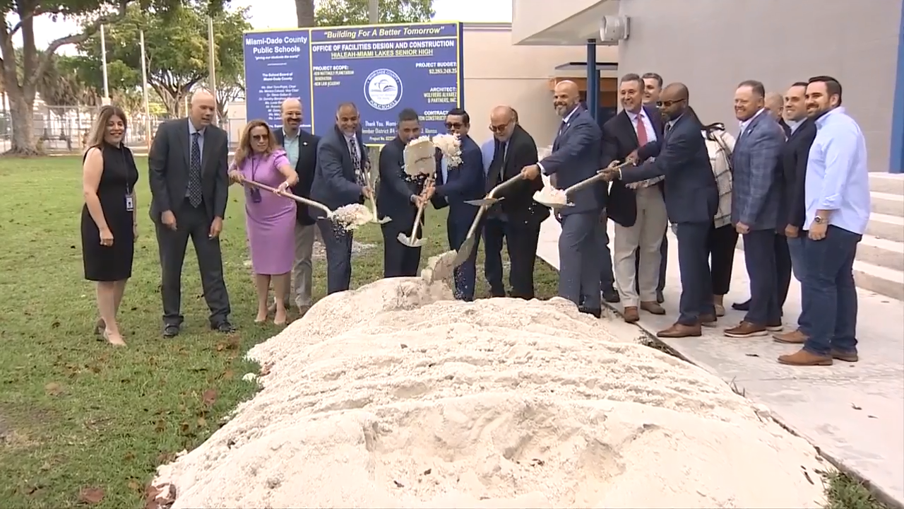 Groundbreaking ceremony held at Hialeah-Miami Lakes Senior High School ...