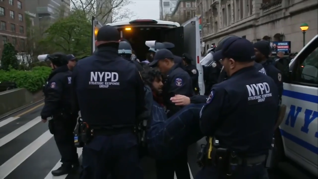 Over 100 people arrested as NYPD breaks up pro-Palestinian protest at ... Over 100 people arrested as NYPD breaks up pro-Palestinian protest at ...