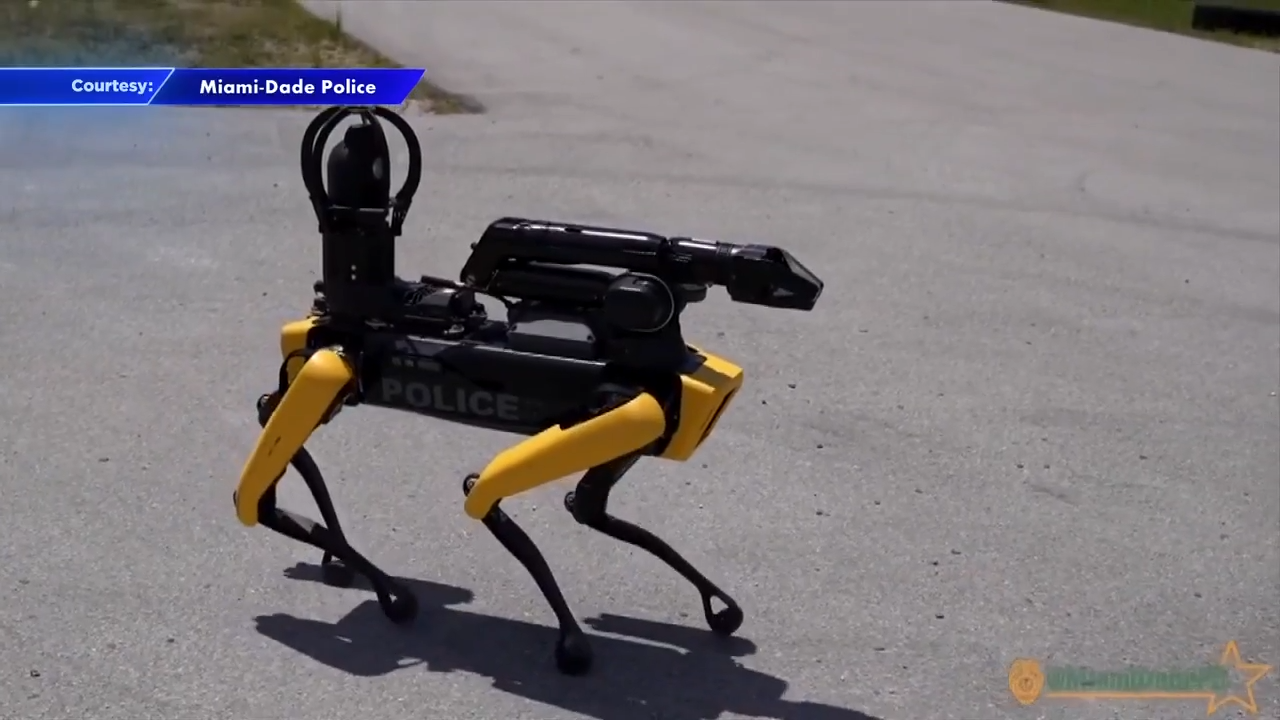 ‘Spot,’ the robotic police dog, helps MDPD during hours-long standoff ...