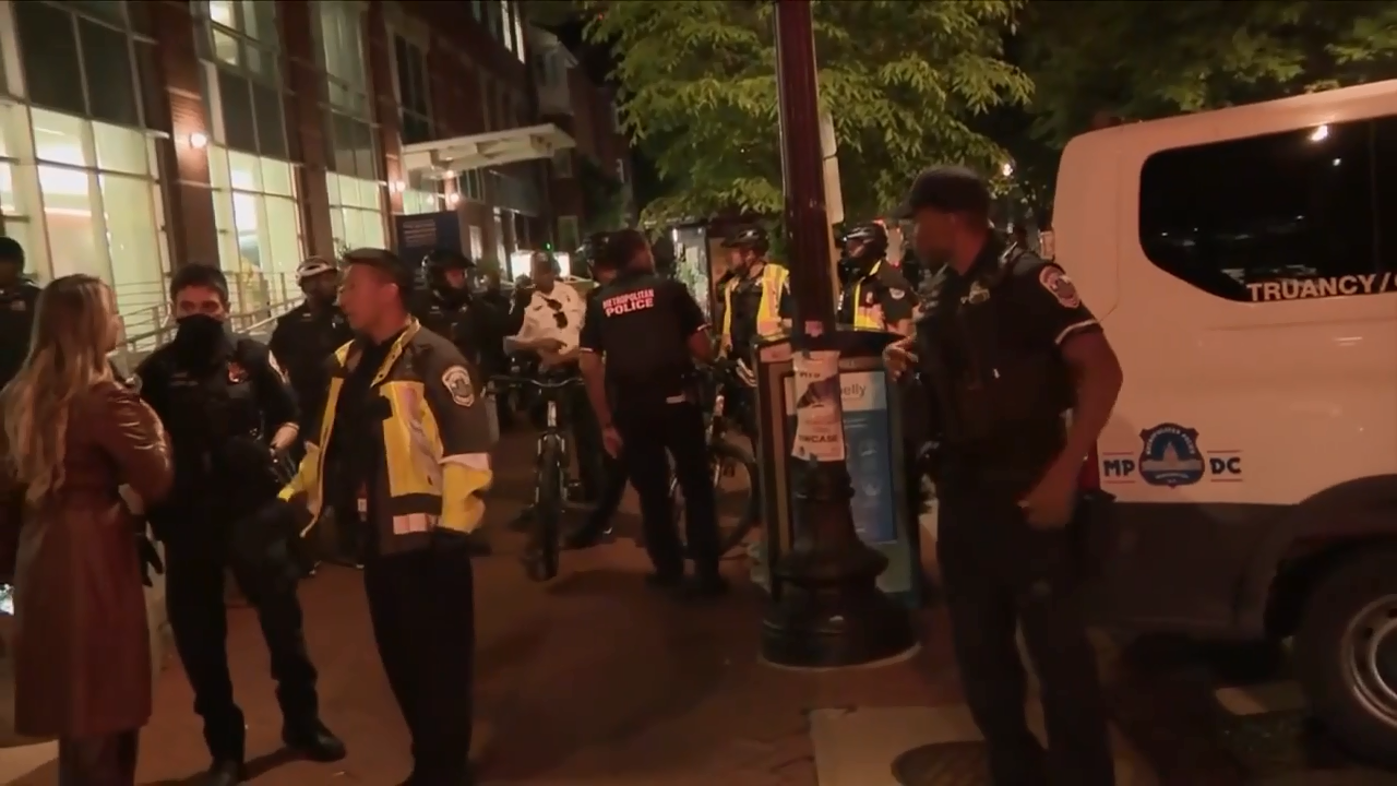 Police clear pro-Palestinian protest camp and arrest 33 at DC campus as ...
