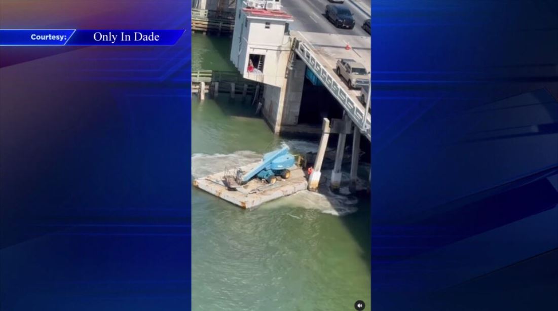 FDOT crews inspect 79th Street Bridge after barge bumps pillar - WSVN ...