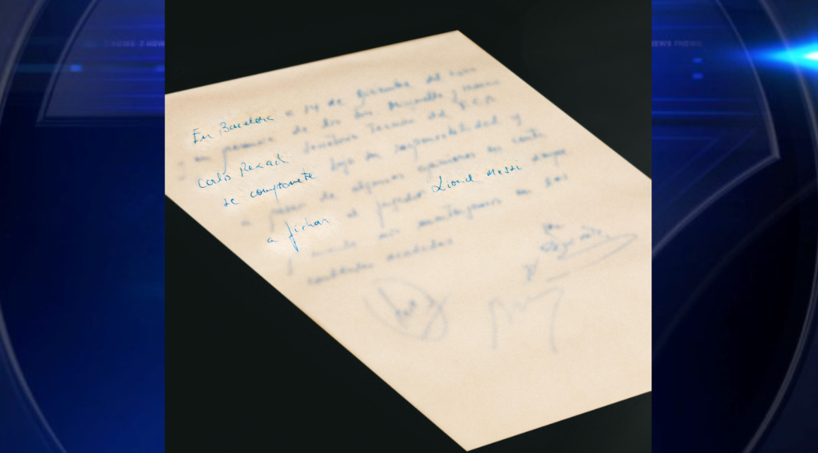 Messi napkin that sealed Barcelona move sells for $965,000 at auction ...