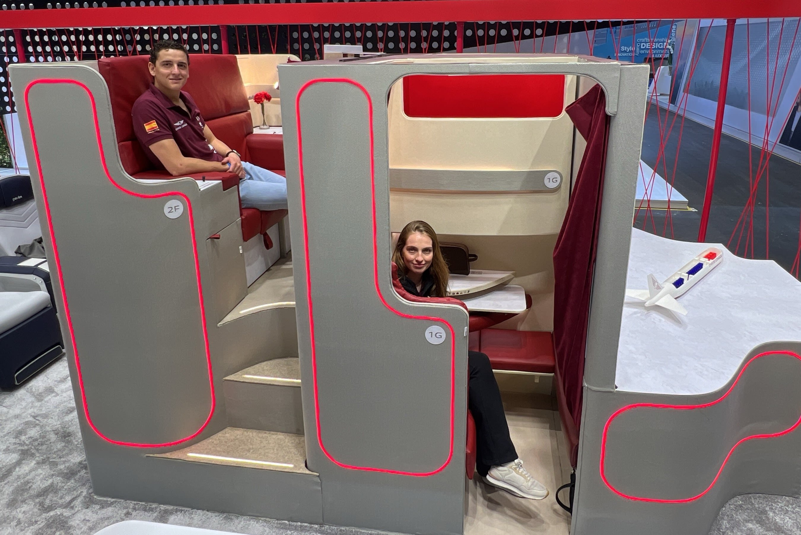 The double-level airplane seat is back. This time, there’s a first ...