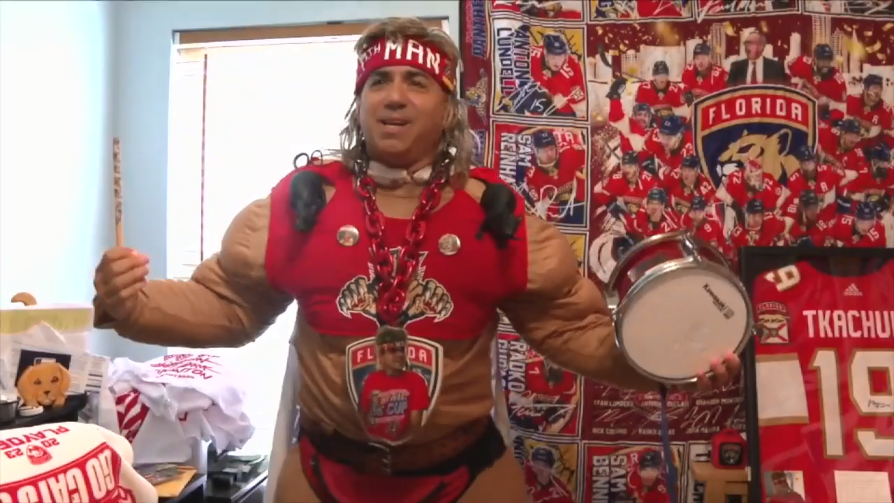 Panthers superfan uses Muscle Fan costume to keep connection with late ...