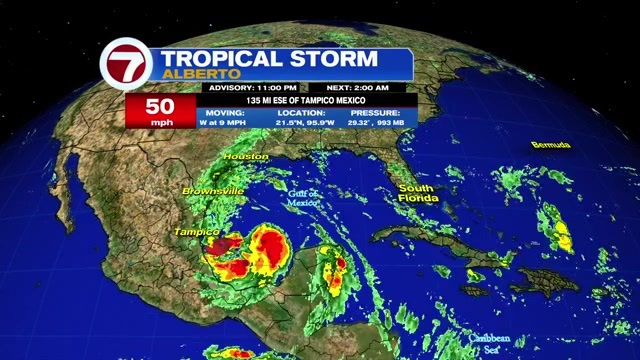 Alberto, the first named tropical storm of the season, dumps rain on ...