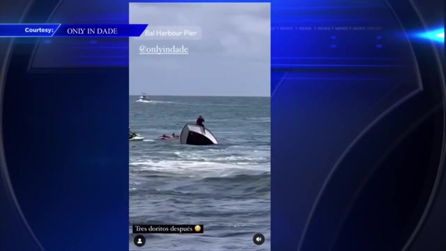 2 rescued from sinking boat in Haulover Inlet; no injuries - WSVN 7News ...
