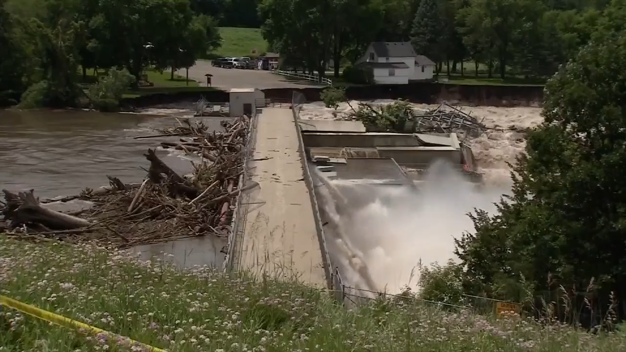 Swollen River Claims House Next To Minnesota Dam As Flooding And