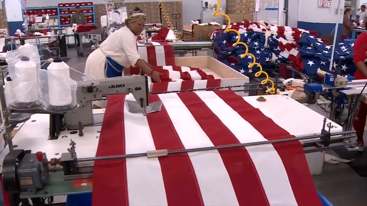 Goodwill Flag Center in Miami empowers people with disabilities while producing US flags - WSVN ...
