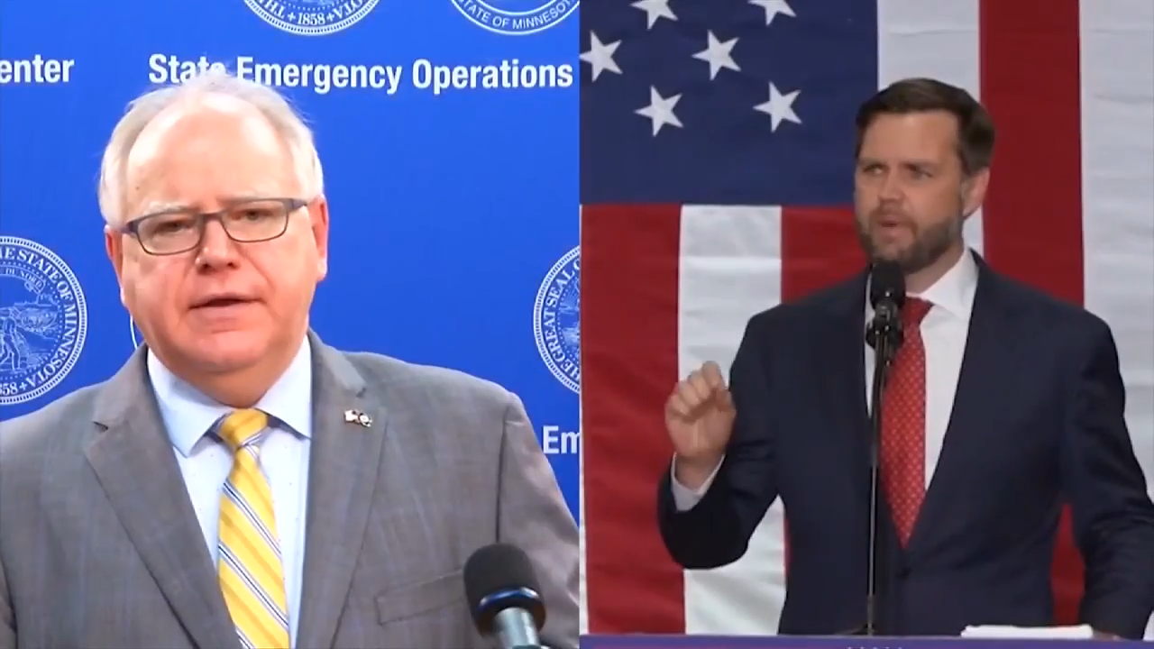 Walz attends the University of Michigan football game before final prep ...