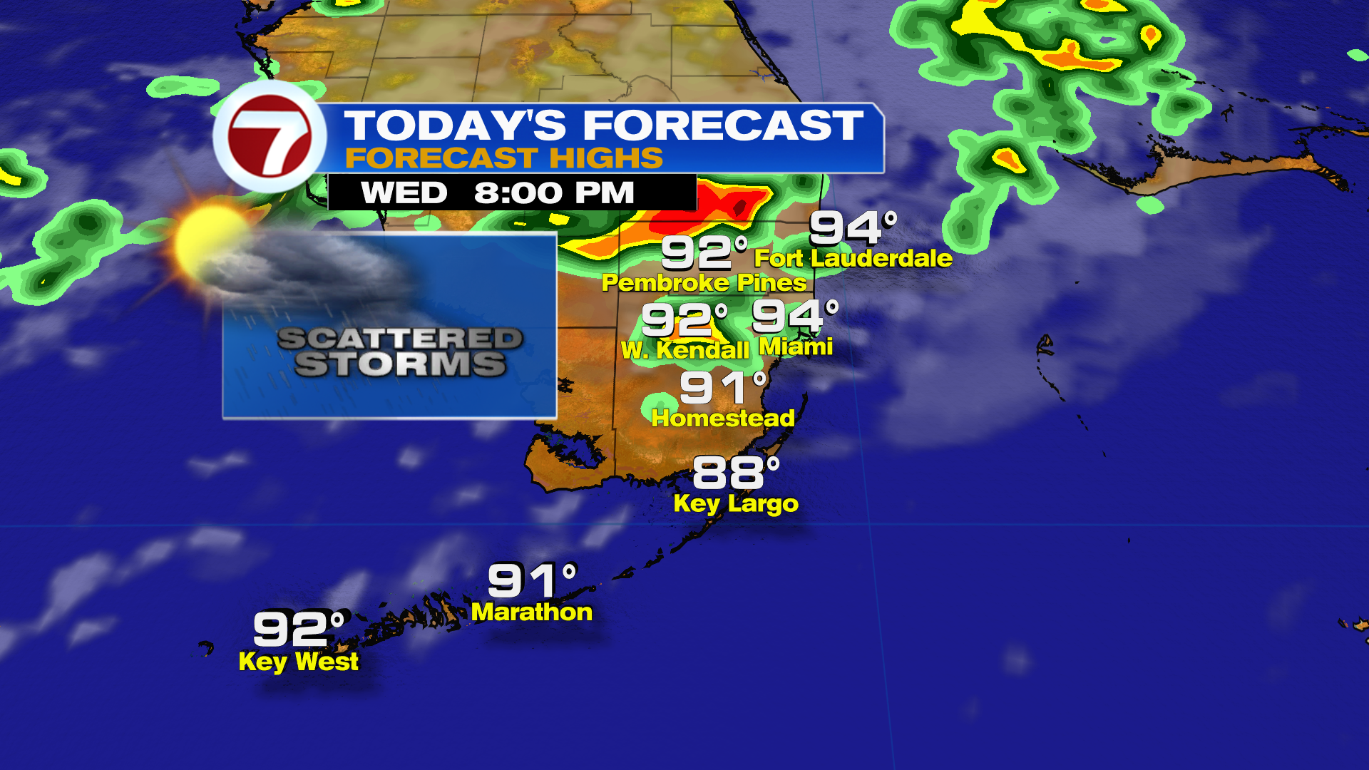 Sweltering Sun to Storms Wednesday - WSVN 7News | Miami News, Weather ...