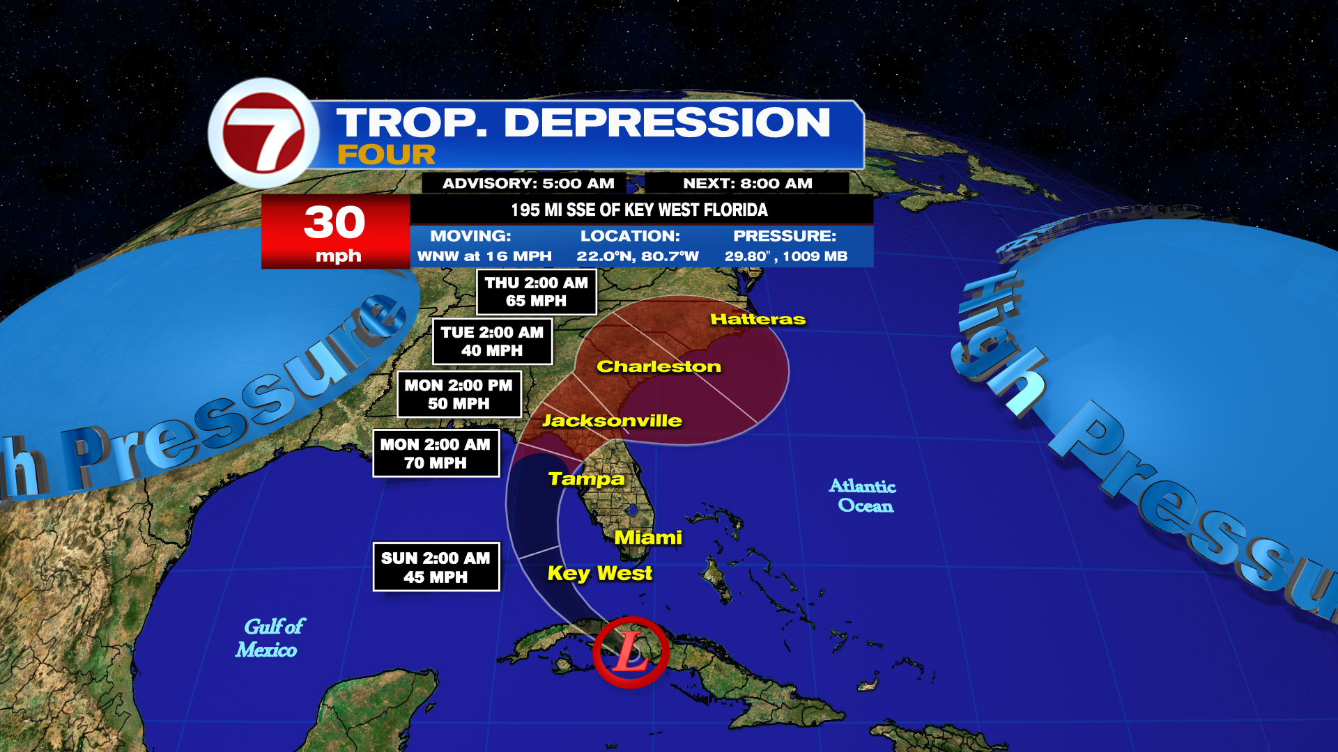 Tracking Tropical Depression Four - WSVN 7News | Miami News, Weather ...