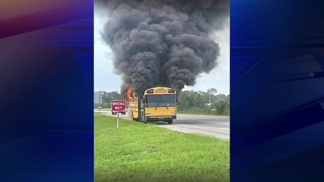 School bus catches fire on I-95 in Brevard County; no injuries reported ...
