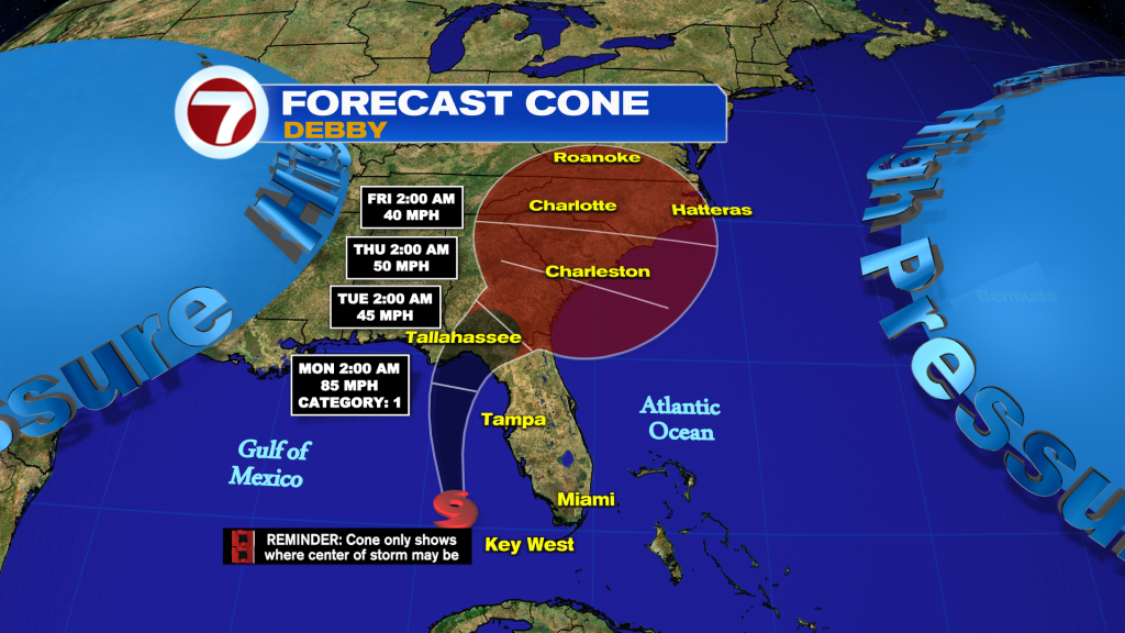 Tropical Storm Debby Tracking Toward Florida - WSVN 7News | Miami News ...