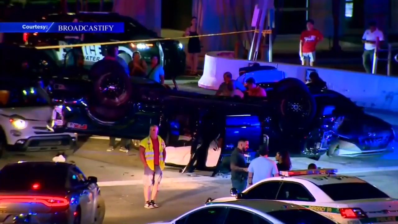 High-speed chase of stolen vehicle ends in rollover crash in West Miami-Dade; driver arrested ...