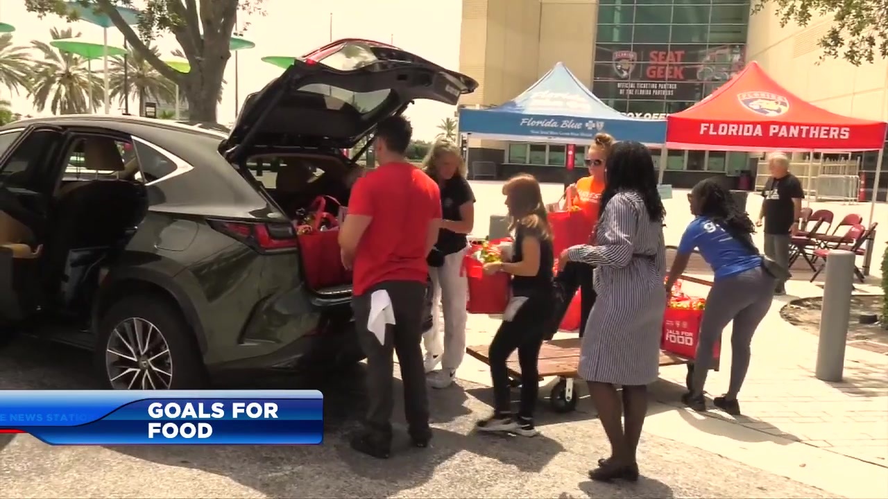 Florida Panthers and Florida Blue distribute 22,000 pounds of food for ...