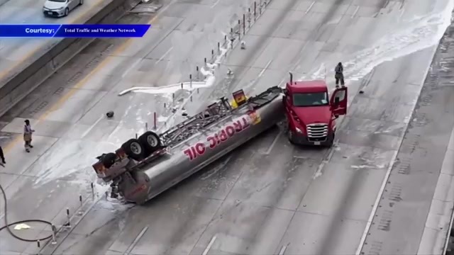 Tanker rolls over, spills fuel on I-95 in NW Miami-Dade; SB lanes ...