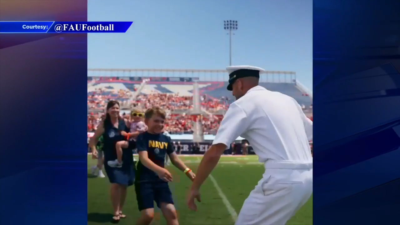 FAU reunites U.S. Navy service member with family as part of military ...