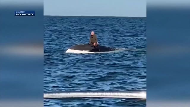 Two fishermen rescue man on overturned boat off the coast of Cape Cod ...