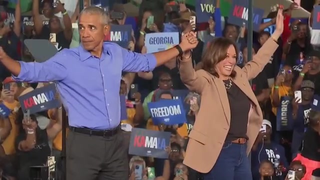 Obama, Springsteen boost Harris as she warns of ‘brutally serious ...
