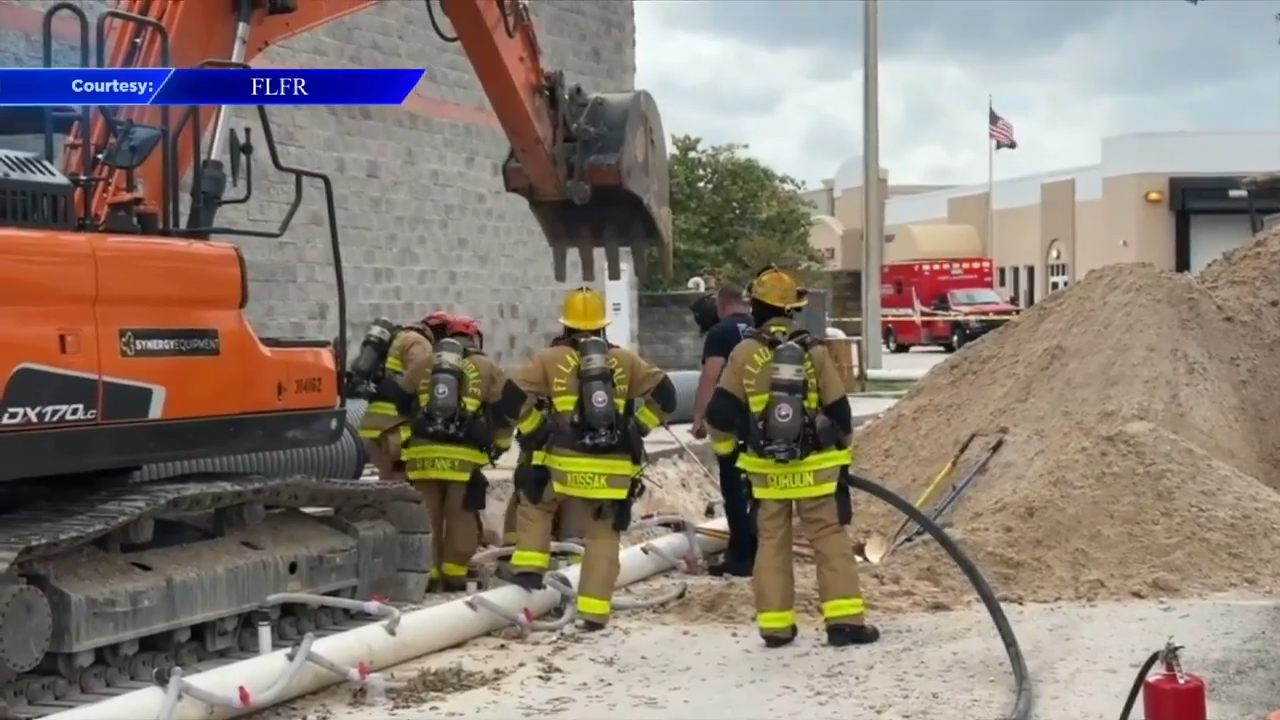 Crews cap broken gas line at movie theatre in Fort Lauderdale - WSVN ...