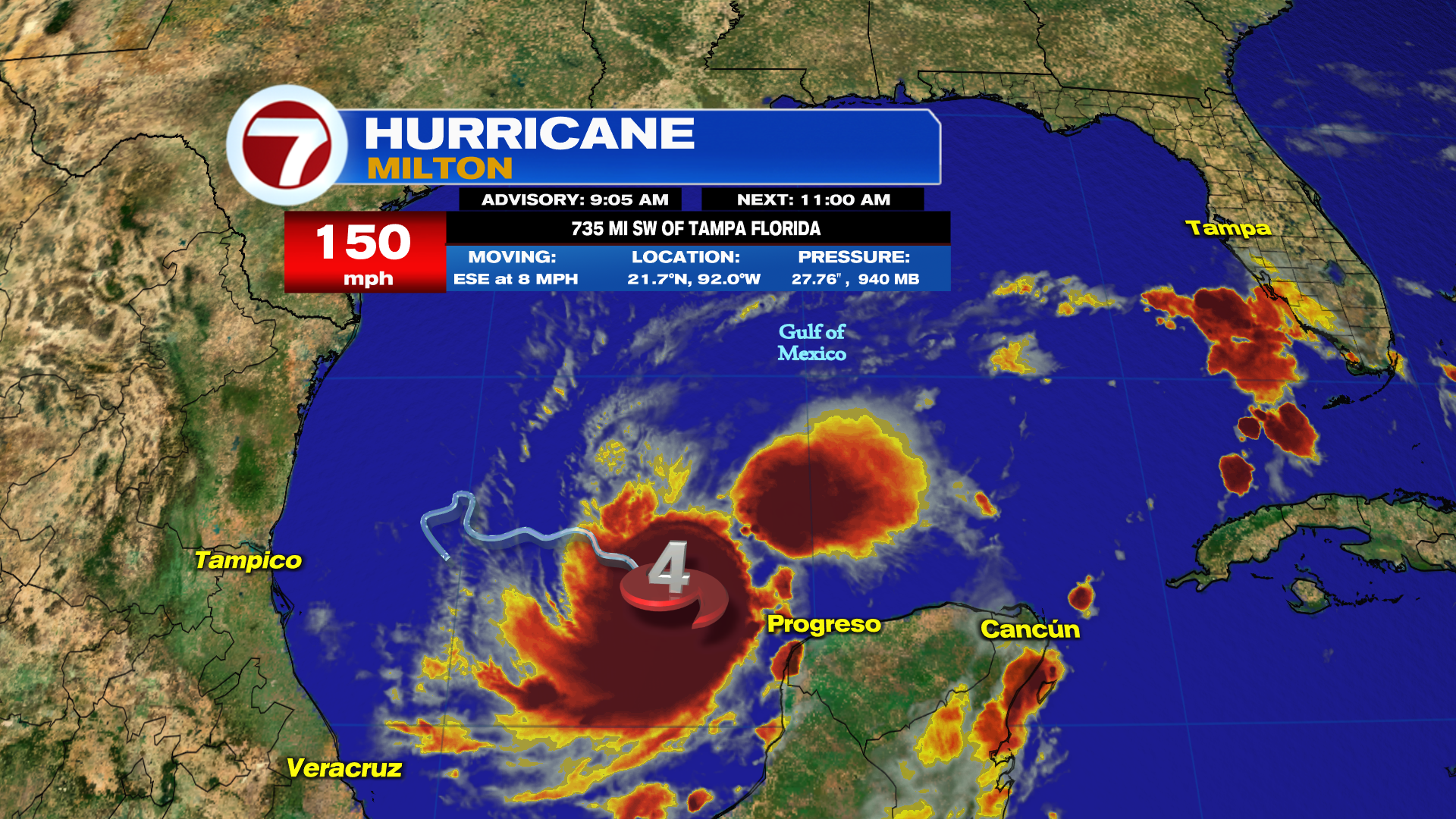 Milton Rapidly Intensifying in the Gulf & Watches Up for Portions of ...