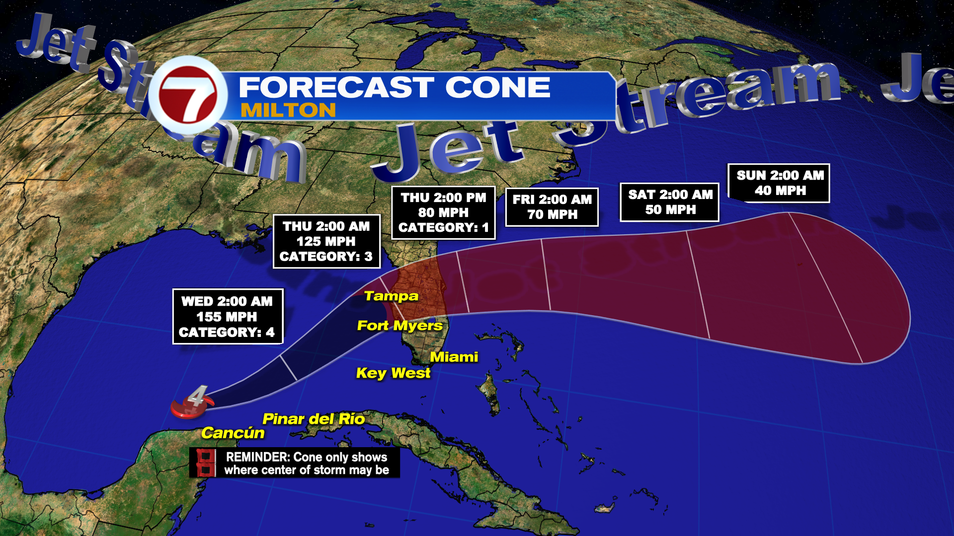 Monster Milton On The Move. Plus, T.S. Warning Now For All Of South ...