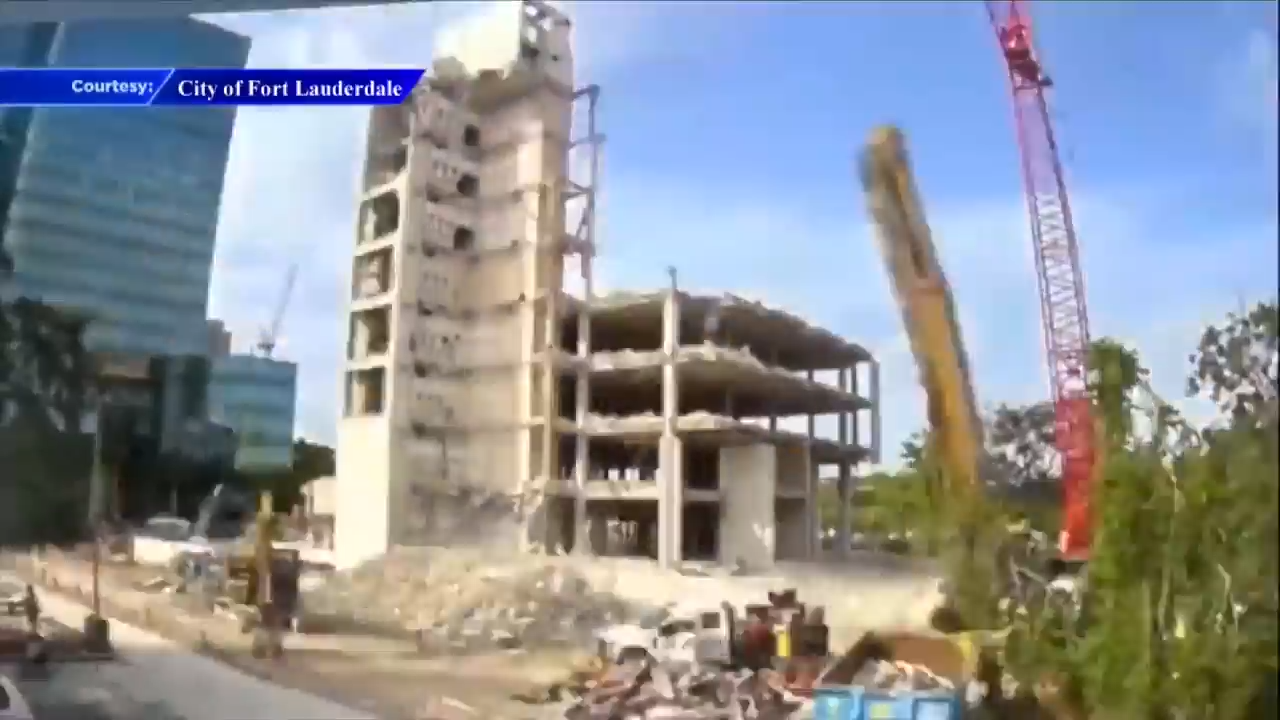 Fort Lauderdale City Hall building demolished after floods damaged ...