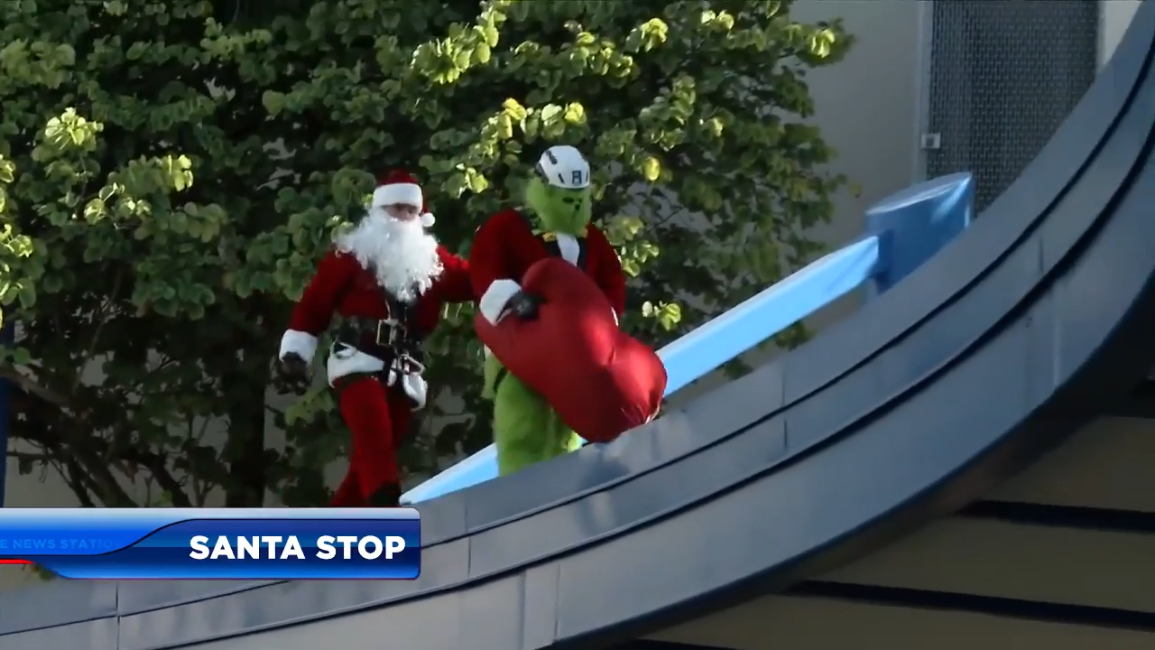 Santa rappels down BHMC to nab the Grinch as Fort Lauderdale Police and ...