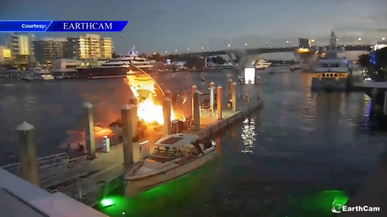 ‘It was like a boom’: 1 dead, 5 injured after two boats catch fire at ...