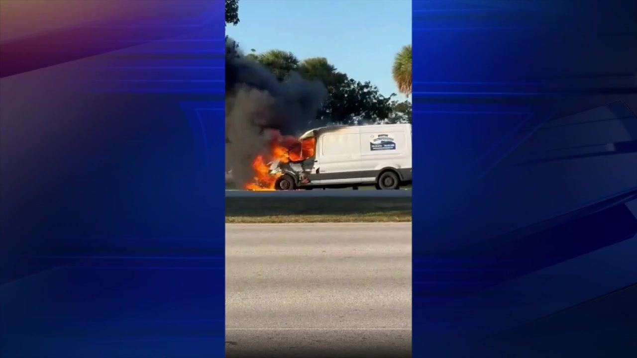 Roadways reopen on Rickenbacker Causeway after van goes up in flames in ...