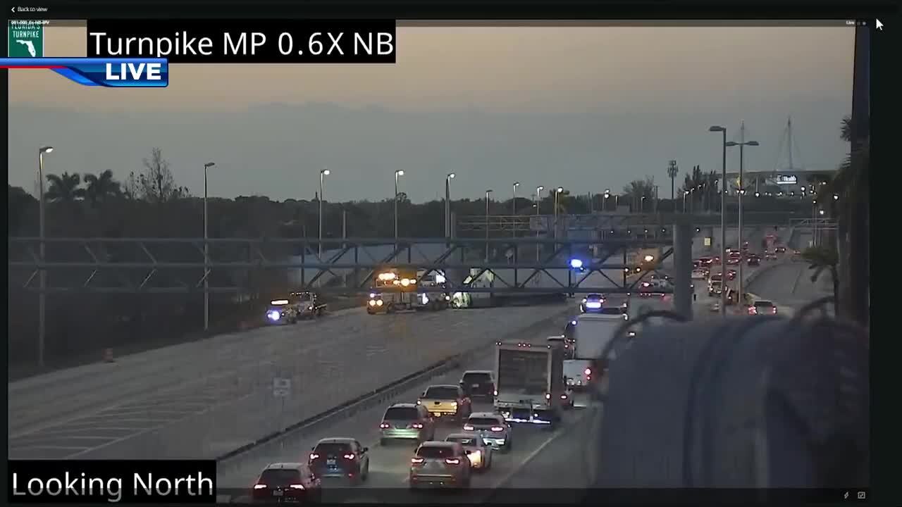 Woman dead after 2 tractor trailers, car collide on Turnpike in Northwest Miami-Dade - WSVN ...