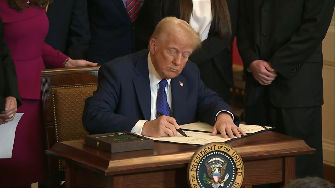 Trump signs a bill funding the government for 6 months, avoiding a ...