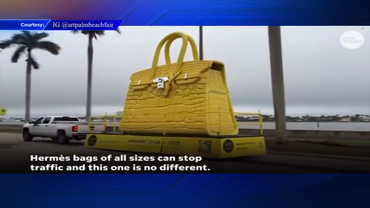 Massive sculpture of Hermès Birkin on display in West Palm Beach - WSVN ...