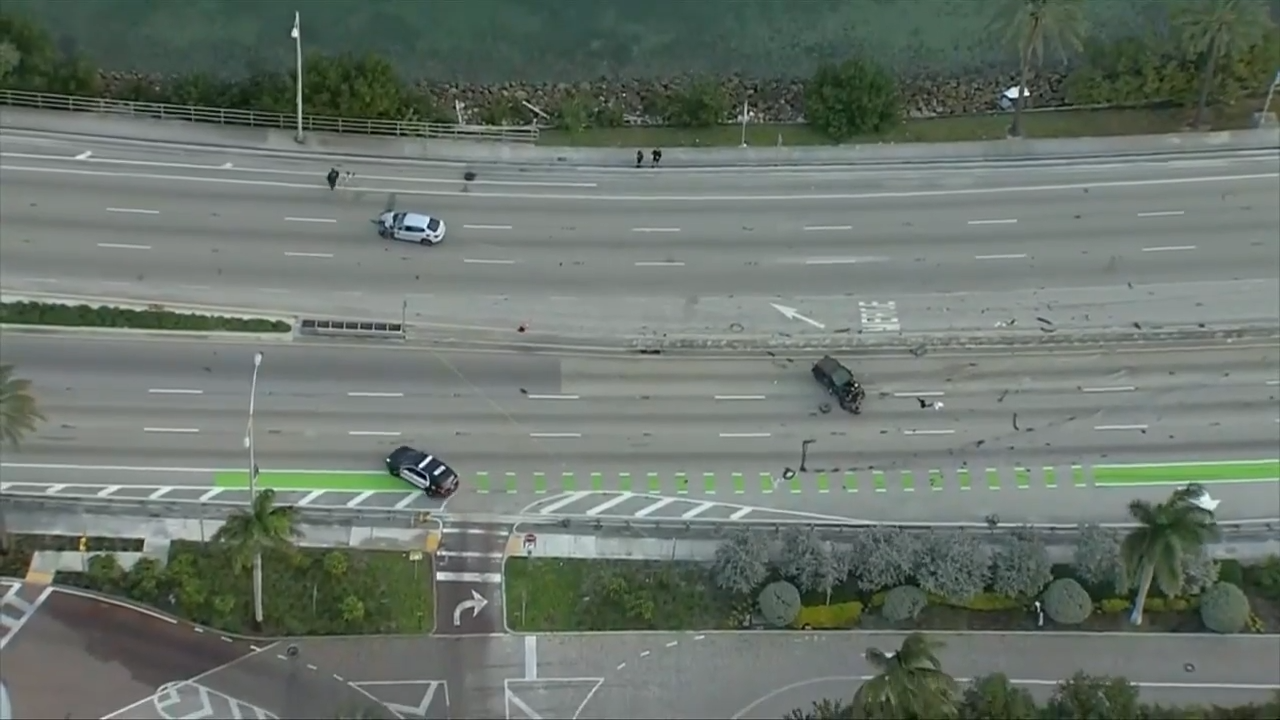 All lanes reopened following crash on MacArthur Causeway; 1 arrested, 2 ...