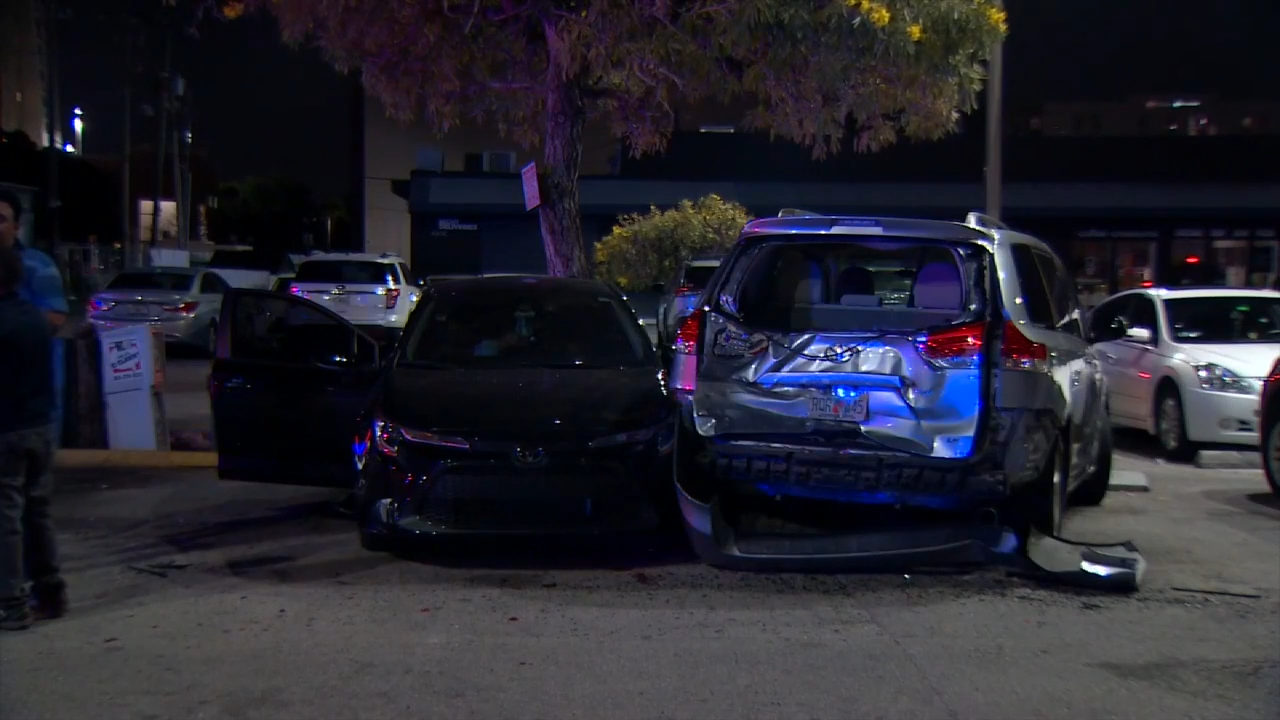 Young girl hospitalized after driver crashes into parked cars in Miami ...