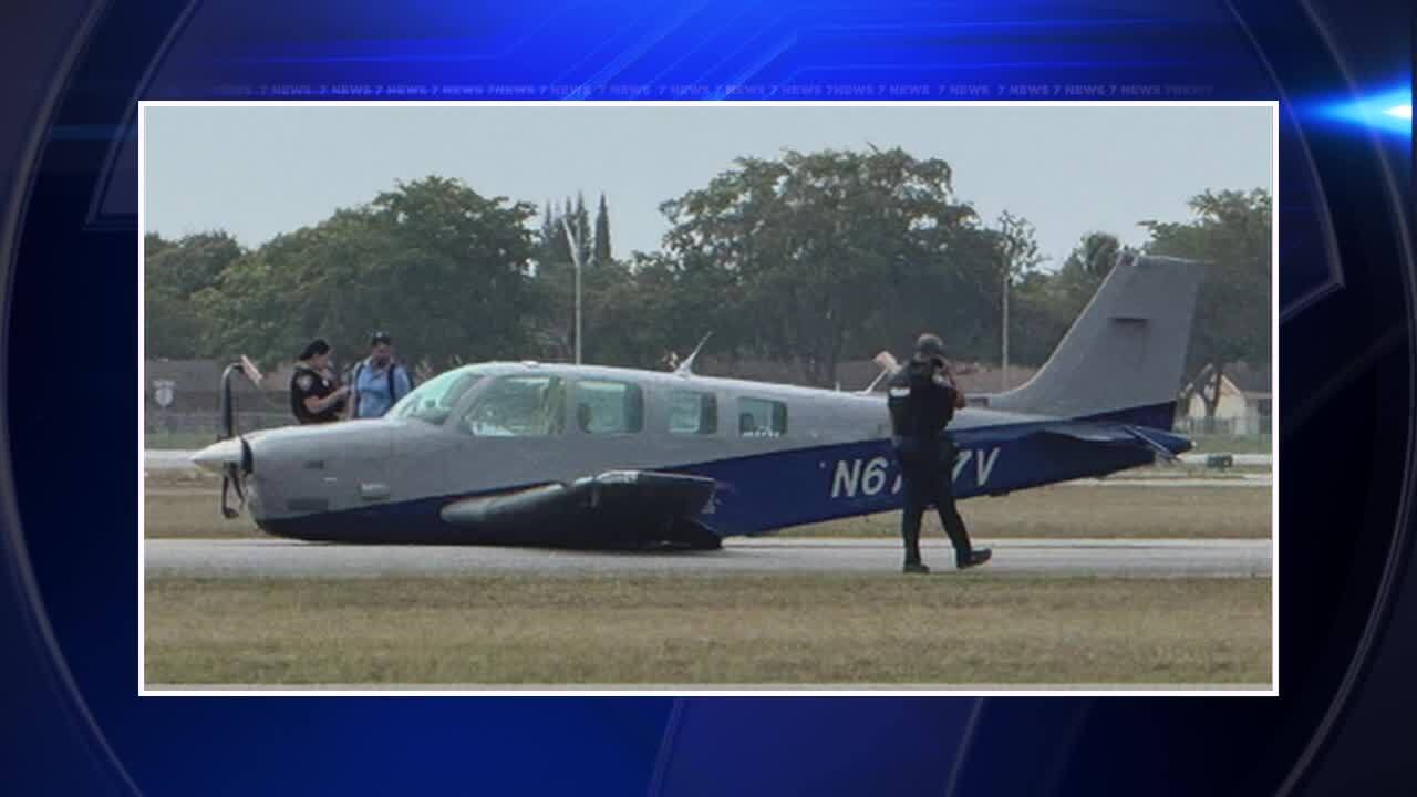 Plane makes emergency belly landing at North Perry Airport; no injuries ...