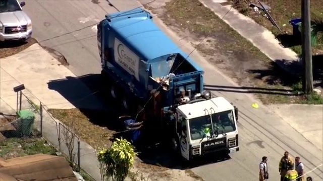 Garbage truck snags power lines in NW Miami-Dade; no injuries - WSVN ...