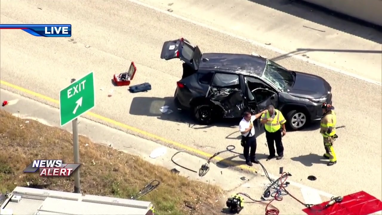 Woman ejected, 4 hospitalized after crash on Palmetto Expressway exit ...