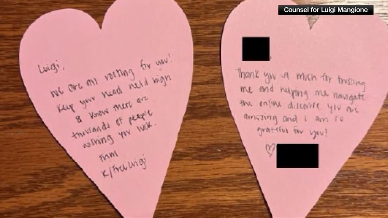 A heart-shaped note was found in socks bound for Luigi Mangione - WSVN ...